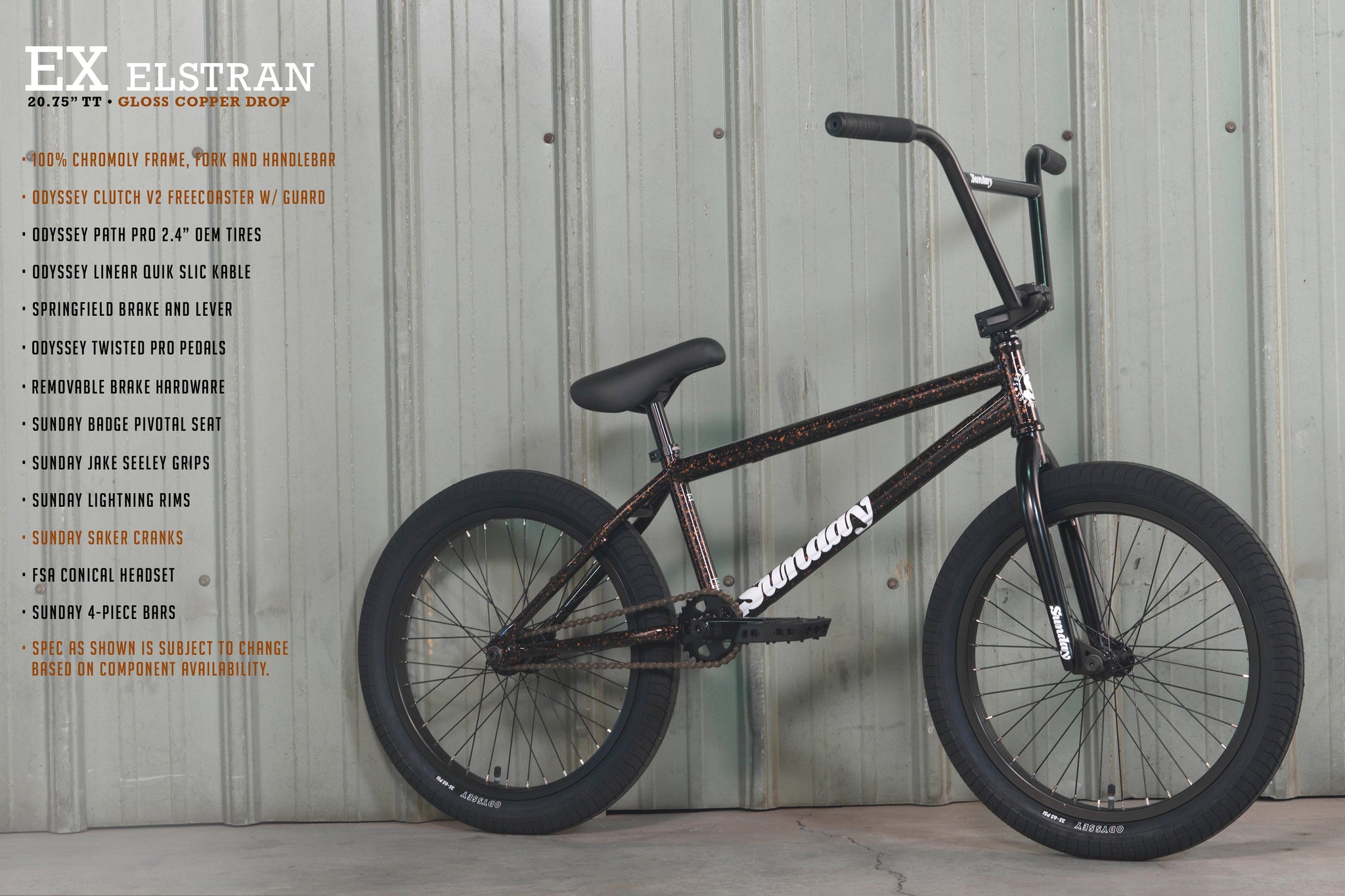Sunday EX - Erik Elstran Signature (Gloss Copper Drop with 20.75" tt ...