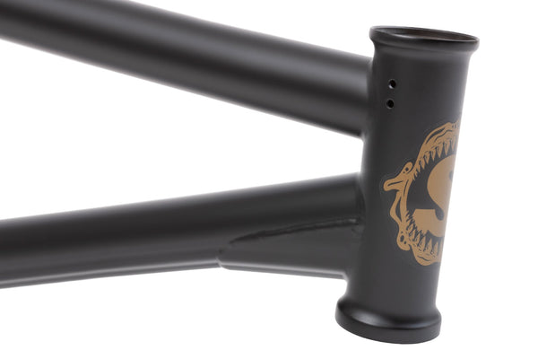 Sunday Darkwave Frame (Matte Black wGold Shark Stickers) | Sunday Bikes