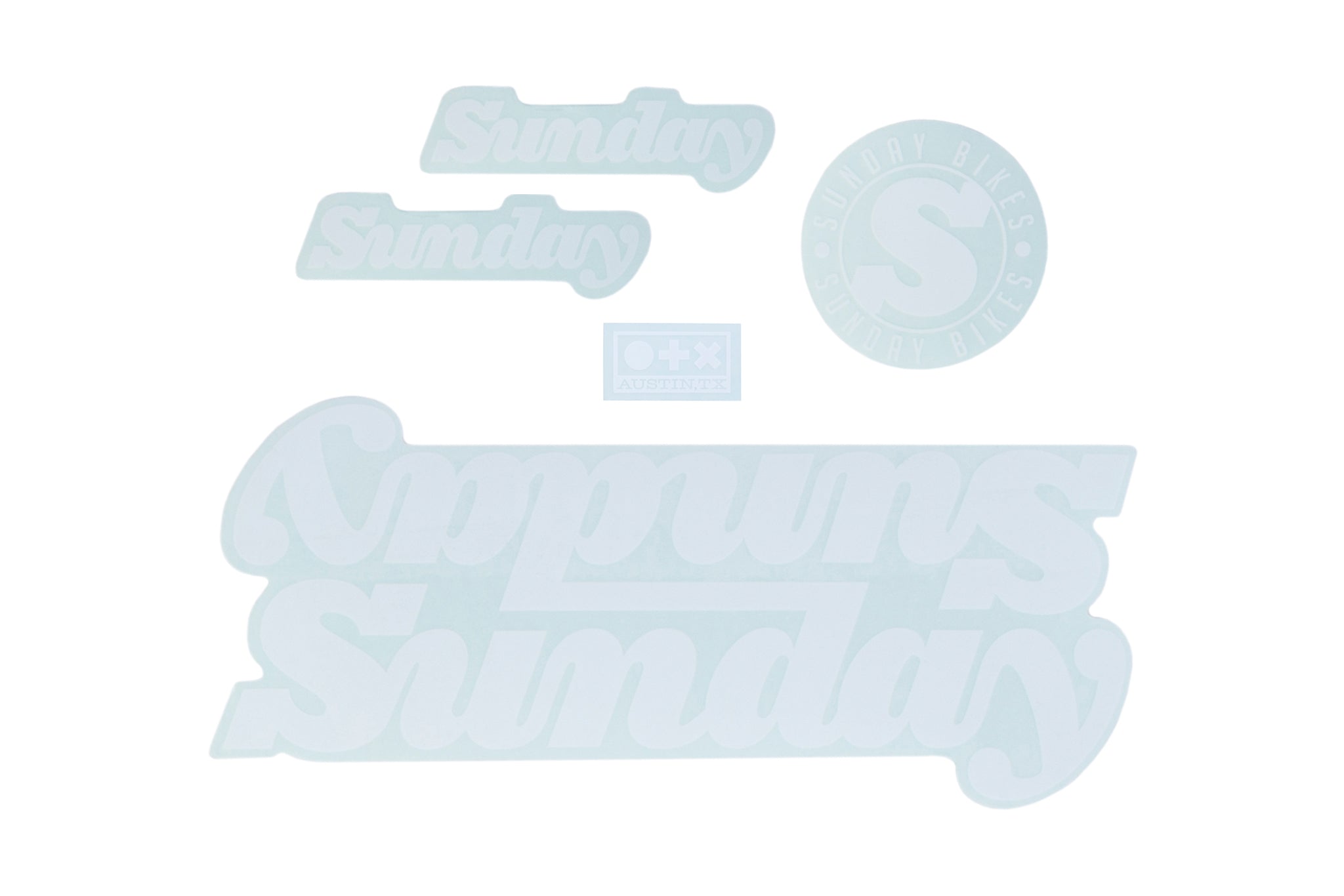 Sunday Completes Bike Stickers (White) | Sunday Bikes